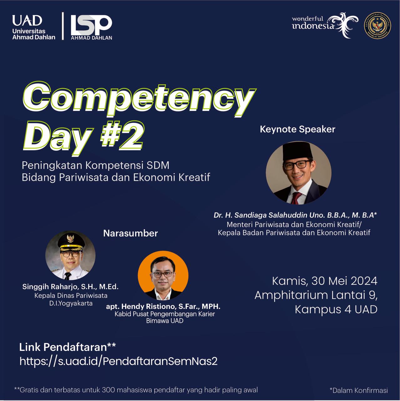 Competency Day ke-2 - Pentingnya Kompetensi SDM Bidang Pariwisata dan ...