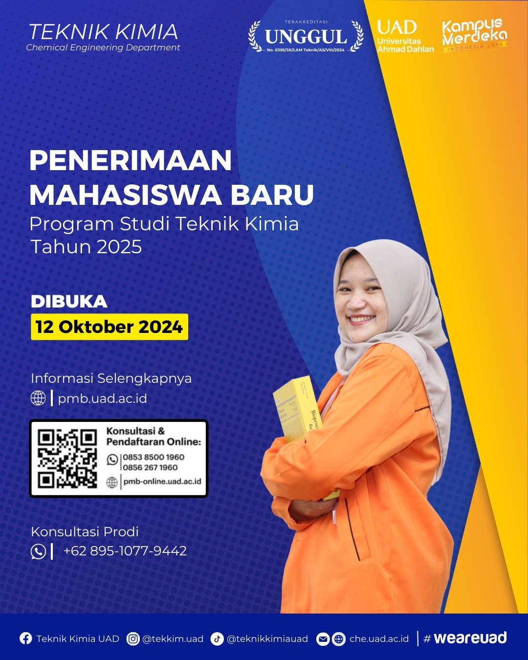 Penerimaan Mahasiswa Baru Teknik Kimia Universitas Ahmad Dahlan 2025 ...
