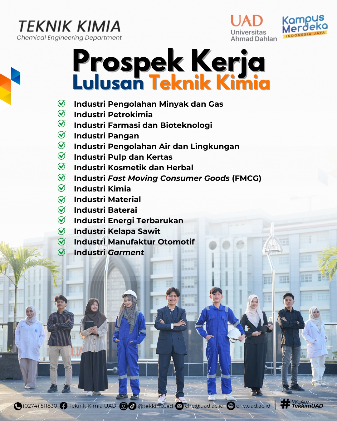 Prospek Kerja Lulusan Program Studi Teknik Kimia - Teknik Kimia
